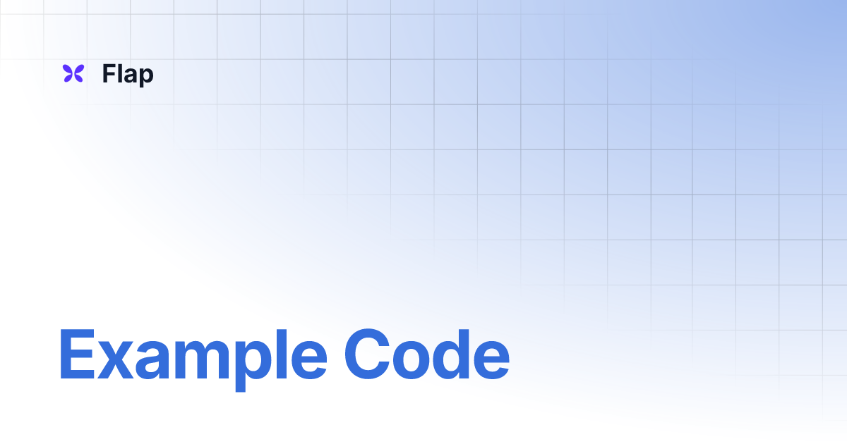 Example Code | Flap